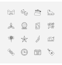Christmas simple icons Royalty Free Vector Image
