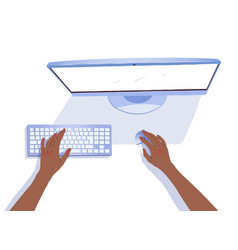 Hands writing with pencils on a4 paper Royalty Free Vector