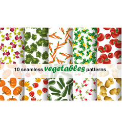 Seamless abstract geometric patterns set Vector Image