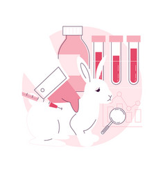 Animal testing of medicines abstract concept Vector Image
