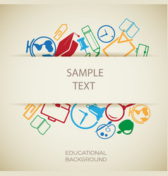 Education design template Royalty Free Vector Image