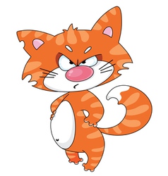Angry orange cat Royalty Free Vector Image - VectorStock