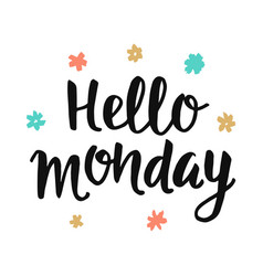 Hello october hand written ink lettering Vector Image