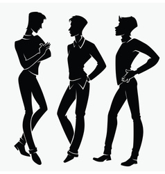 Three men of different ages Royalty Free Vector Image