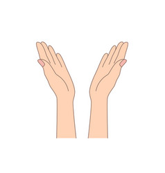 Two hands flat symbol Royalty Free Vector Image