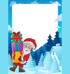 Frame with santa claus theme 3 Royalty Free Vector Image