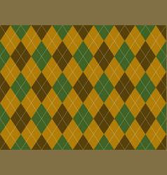 Argyle pattern green rhombus seamless texture Vector Image