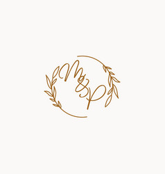 Mj initial wedding monogram logo Royalty Free Vector Image