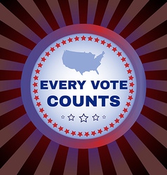 Every Vote Counts Banner Royalty Free Vector Image