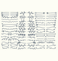 Black hand drawn dividers text frames Royalty Free Vector