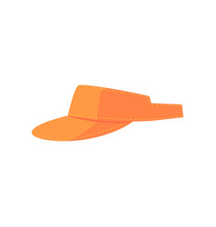 Orange golf visor sport equipment cartoon Vector Image