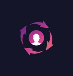 Returning customer icon client retention concept Vector Image