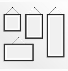 Set different sizes hanging photo frame Royalty Free Vector