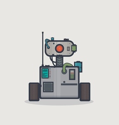 Retro robot logo Royalty Free Vector Image - VectorStock