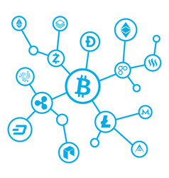 Bitcoin net background Royalty Free Vector Image