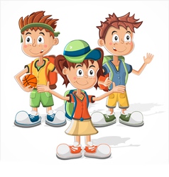 Children playing in the park Royalty Free Vector Image