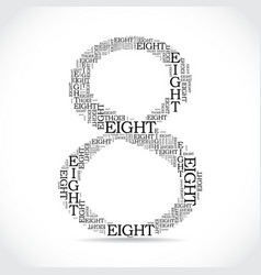 Number eight Royalty Free Vector Image - VectorStock