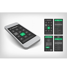 3d visualization green ui design Royalty Free Vector Image