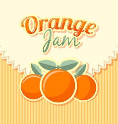 Orange jam label Royalty Free Vector Image - VectorStock