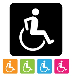Handicap labels and signs disabled people icons Vector Image