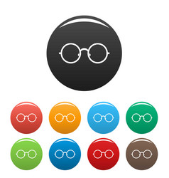 Children eyeglasses icon simple style Royalty Free Vector
