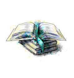 Stylized open book Royalty Free Vector Image - VectorStock