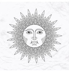 Sun tattoo Royalty Free Vector Image - VectorStock