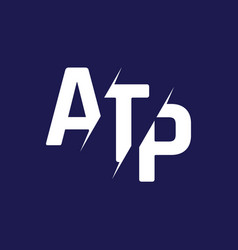 Monogram letters initial logo design atp Vector Image