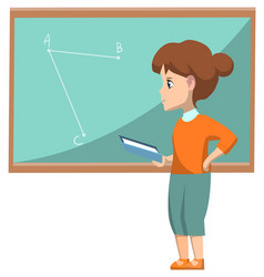 Group kids solving math problems image Royalty Free Vector