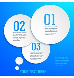 Blue page template presentation steps option Vector Image