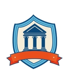 School emblem frame icon Royalty Free Vector Image