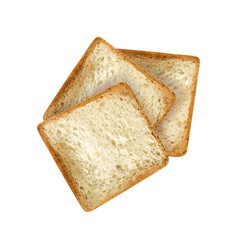 Toast bread realistic composition Royalty Free Vector Image