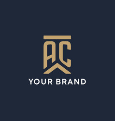 Ac initial wedding monogram logo Royalty Free Vector Image