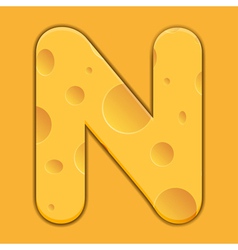 Alphabet Cheese Royalty Free Vector Image - VectorStock