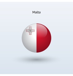 Malta round flag Royalty Free Vector Image - VectorStock