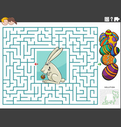 Shadow game with easter bunnies Royalty Free Vector Image