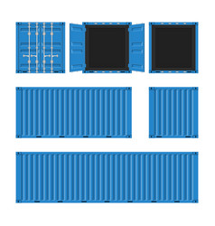 Cargo container ship side view freight Royalty Free Vector