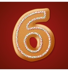 Christmas cookies numbers Royalty Free Vector Image