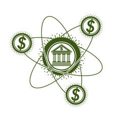 Banking symbol financial system icon circulation Vector Image