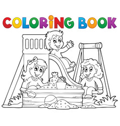 Coloring book with summer theme 1 Royalty Free Vector Image