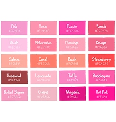 Pink 100 color shades Royalty Free Vector Image