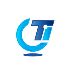 It initial letter logo design with document Vector Image