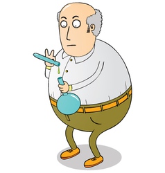 Cartoon fat or overweight man riding exercise Vector Image