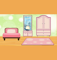 Empty inside pink room Royalty Free Vector Image