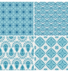 Set of four seamless pattern Royalty Free Vector Image
