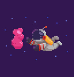 Pixel art spaceman Royalty Free Vector Image - VectorStock