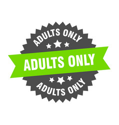 Adults only stamp sign seal Royalty Free Vector Image