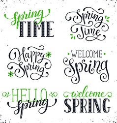 Spring time wording Royalty Free Vector Image - VectorStock