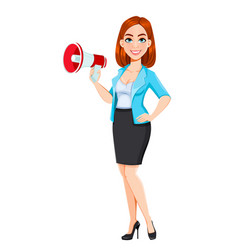 Beautiful business woman in office style clothes Vector Image