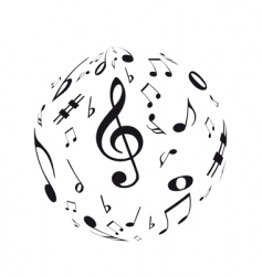 Music notes background Royalty Free Vector Image